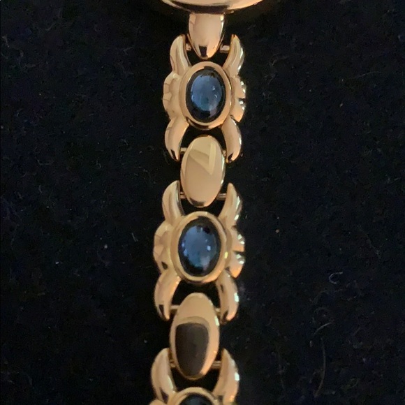 Nolan Miller | Accessories | Vintage Nolan Miller Faux Sapphire Watch ...